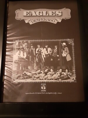 Eagles Desperado Rare Original Promo Poster Ad Framed! | eBay