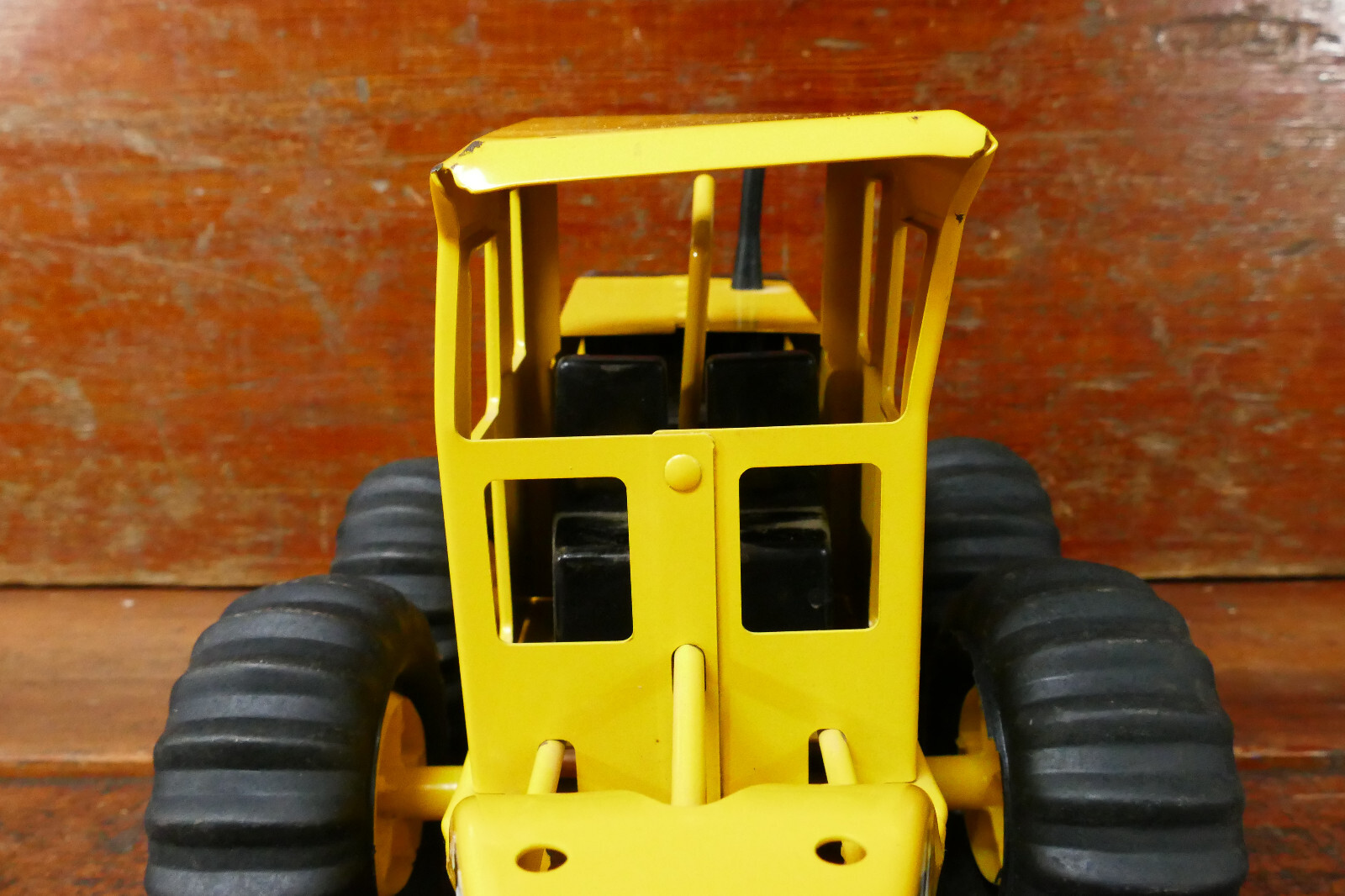 Vintage Yellow Tonka Road Scraper Grader Plow Tractor 16210-A Pressed ...