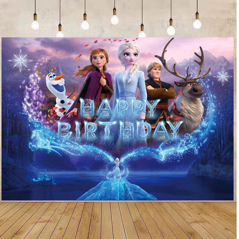 Frozen Birthday Party Background Frozen Theme Square Backdrop