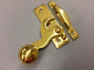 Sash window catch (Fitch catch) Polished brass, non lock | eBay