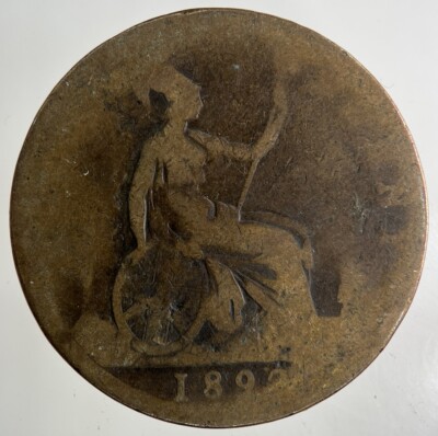 1892 Victoria One Penny Coin | Fair Grade | eBay