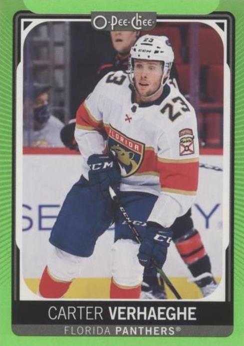 2021-22 O-Pee-Chee - Carter Verhaeghe #94 Neon Green Border /50 for ...