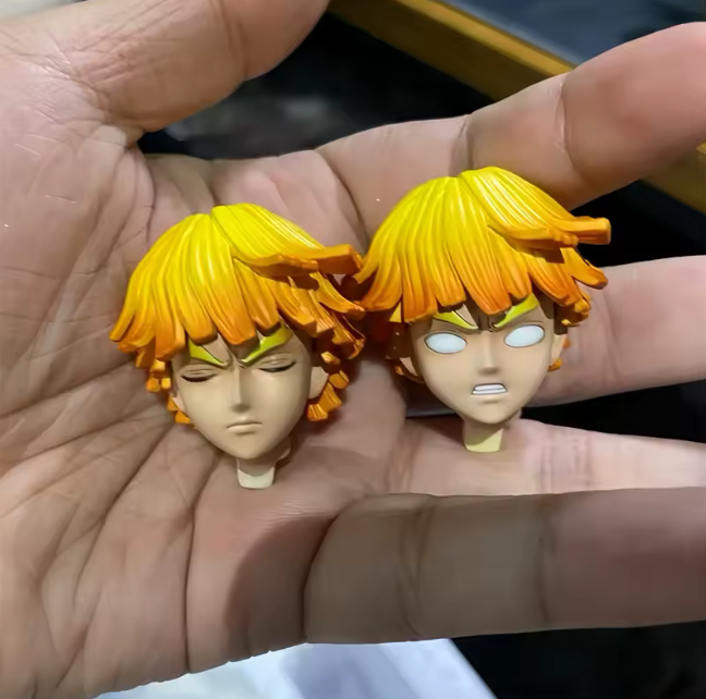 11" Agatsuma Zenitsu Demon Slayer Statue Figure Recast Two-Headed ...