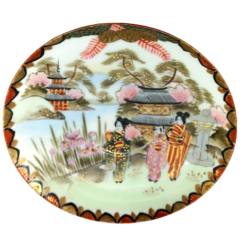 Vintage Japanese Geisha theme 6" Hand Painted Porcelain Plate signed | eBay