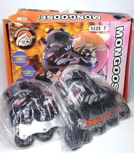 Mongoose ABEC-5 Inline Skates Roller Blades Mens Size 7, Aluminum Frame ...