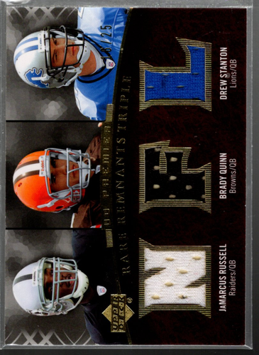 B0198- 2007 UD Premier Restes Triple Or # Rqs Quinn Russell Stanton ...