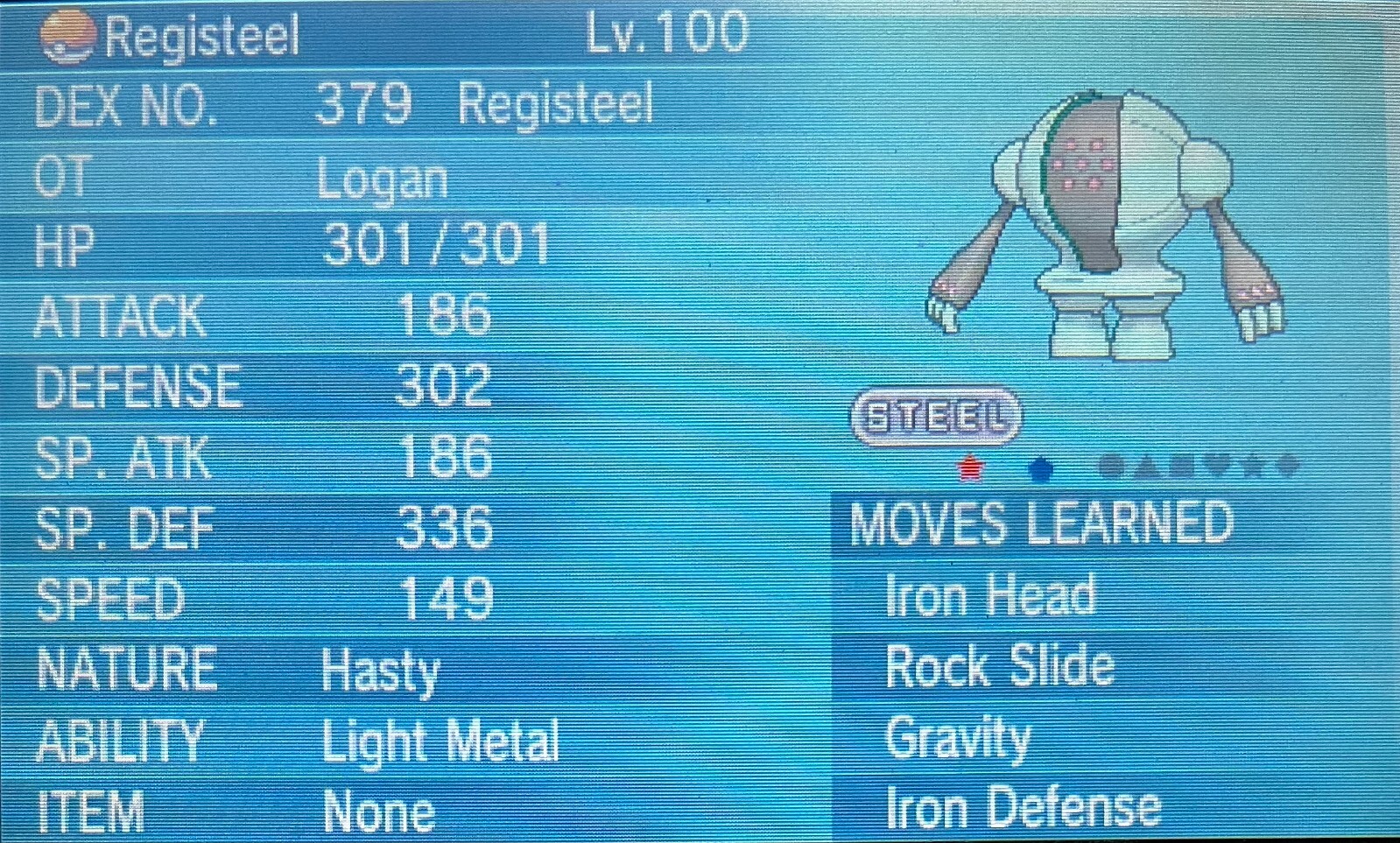 Shiny Registeel Pokemon X