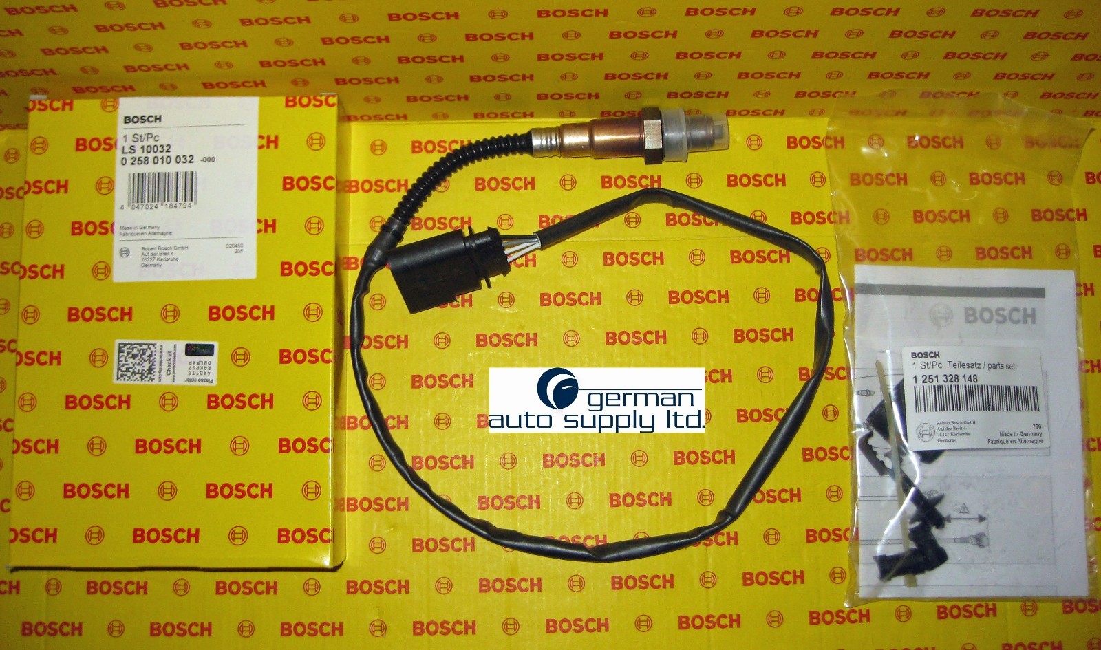 Audi - Volkswagen Oxygen Sensor - BOSCH - 0258010032, 16132 - NEW OEM ...