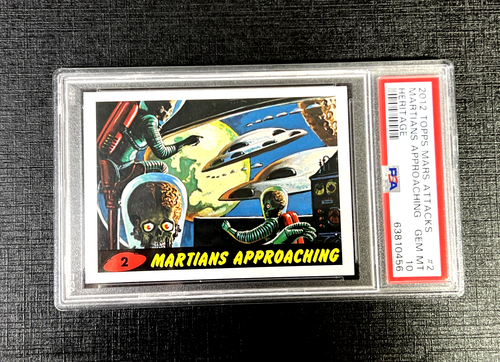 2012 Mars Attacks Topps Heritage Martians Approaching #2 PSA 10 Pop 3 ...