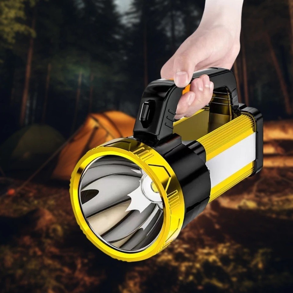 Super Bright LED Spot Light Searchlight Rechargeable Hand Torch Work ...
