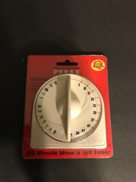 Vintage PYREX Accessories Timer With Long Ring Easily Estimate Time ...