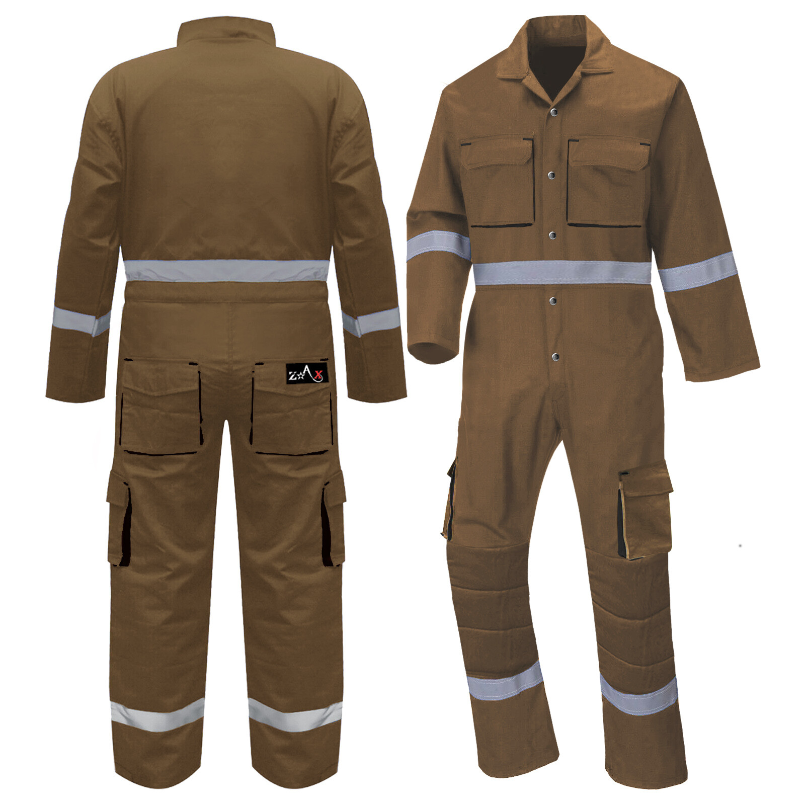 Mens Boiler Suit Coveralls Mechanics Worker Work Wear Overalls ...