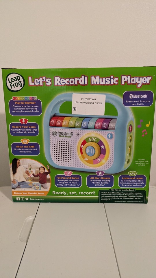 Leap Frog Let's Record Music Player 40 songs Bluetooth Stream Music ...