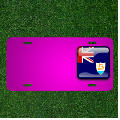 Custom Personalized Car License Plate With Add Names To Anguilla Flag ...