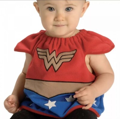 Wonder Woman Deluxe Bib DC Comics Superhero Fancy Dress Halloween Baby ...