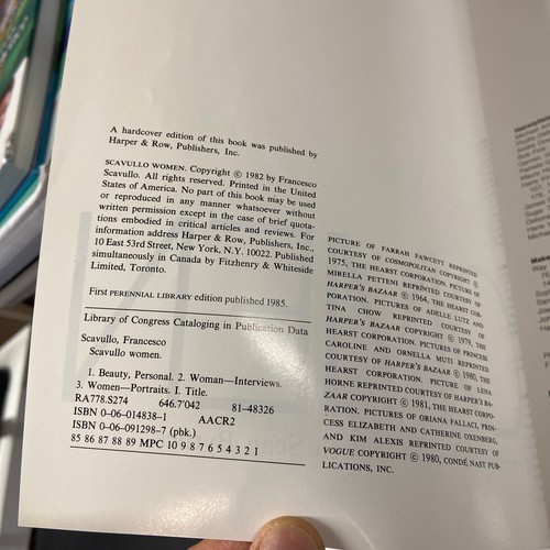 Scavullo Women 1982 By Francesco Scavullo& Sean Byrnes-Magazine ...