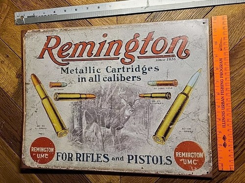 Remington Metal Sign - 16"x 12" Desperate Enterprises Made In USA | eBay