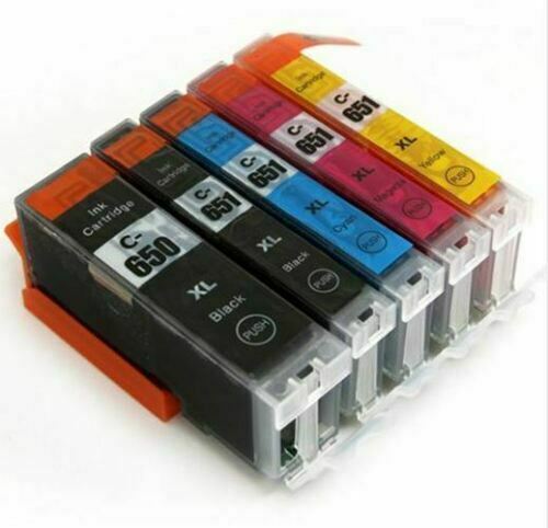 5 CLI 651 PGI 650 XL ink Cartridges for Canon Pixma MG5560 MG6460 ...