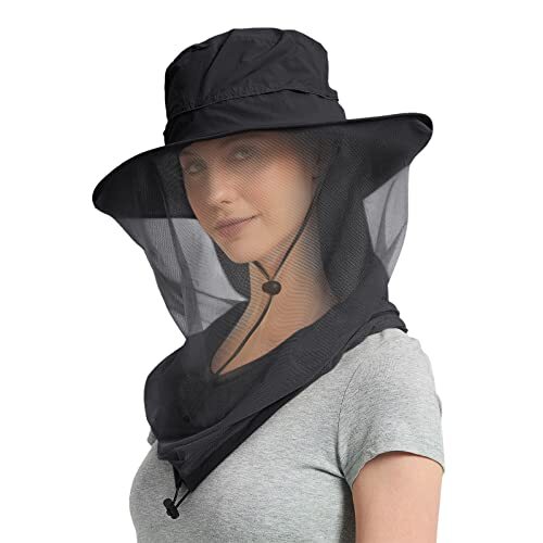 Head Net Hat - Safari Hat Sun Hat Bucket Hat Fishing Hat with Netting ...