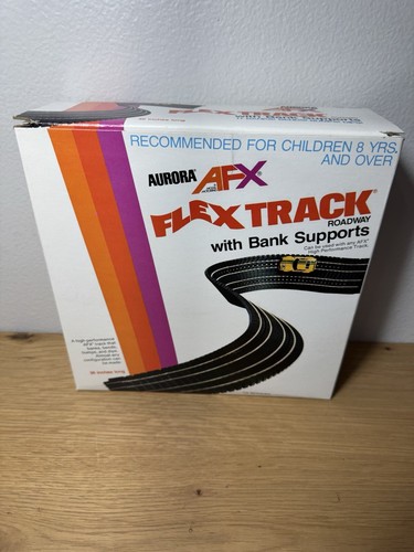 AURORA AFX, VINTAGE 1979 SPEED-LOK, 36" FLEX TRACK W/BANK SUPPORTS. New ...