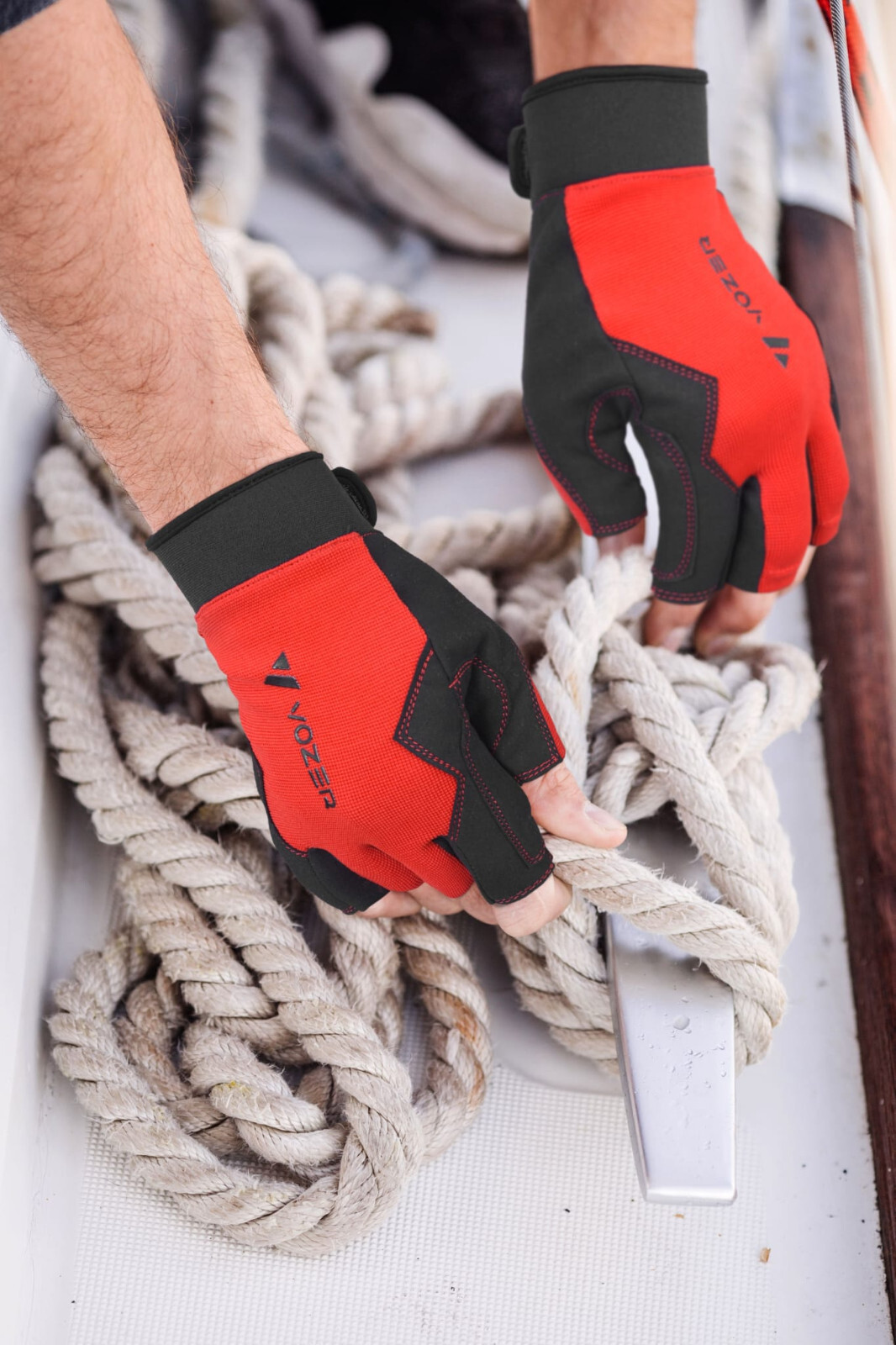 Premium Amara Leather SAILING GLOVES/YACHTING GLOVES/BOAT ROPE GLOVES/CUT FINGER | eBay UK