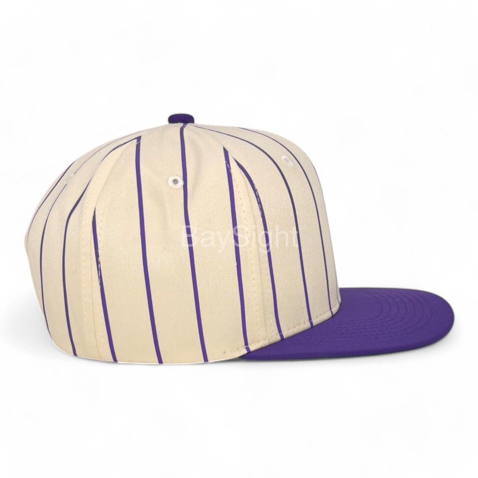 Mens Snapback Hat Adjustable Pro Sport Striped Baseball Ball Cap with ...