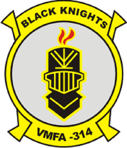 USMC VMFA-314 Marine Fighter Attack Squadron Decal - 3.43" Wide x 4 ...