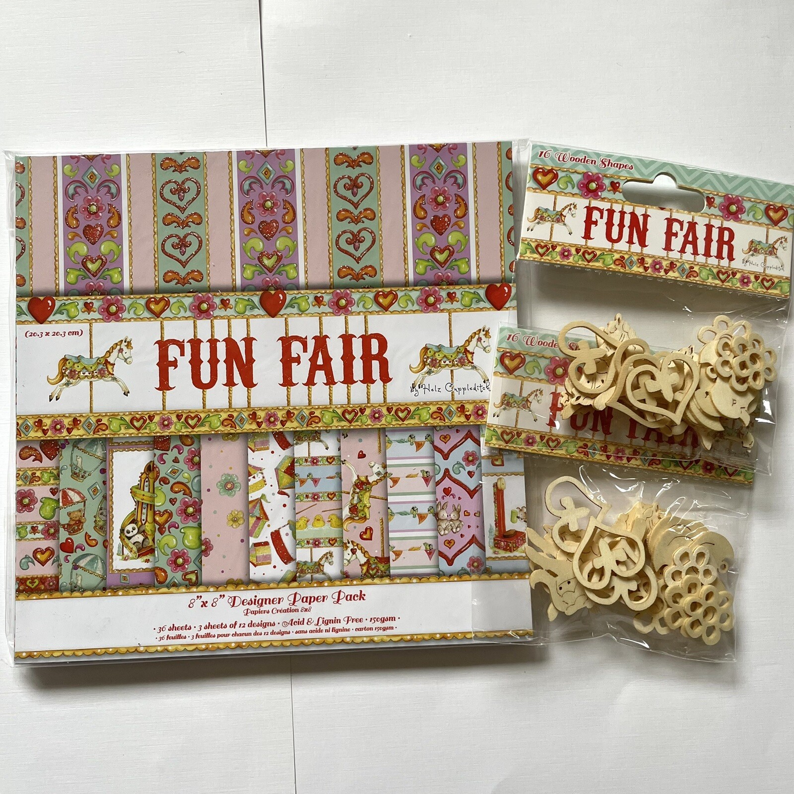 FunFair Helz Cuppleditch 8” X 8” Full Paper Pack + 32 Wooden Shapes | eBay