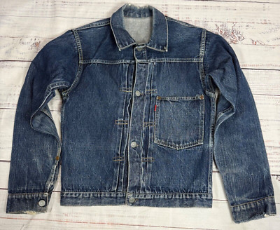 Levis Type 1 Big E Selvedge Buckle Back Denim Jacket Womens S/M Vtg 1930's-40's | eBay