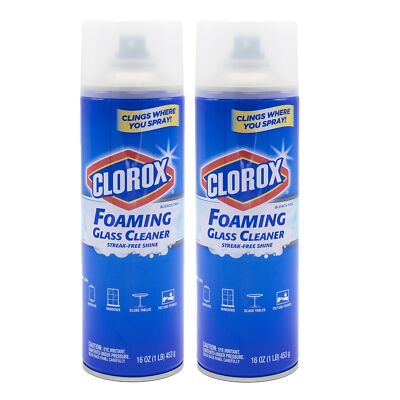 Clorox Foaming Glass Cleaner Aerosol, 16 Oz Twinpack | All Purpose ...