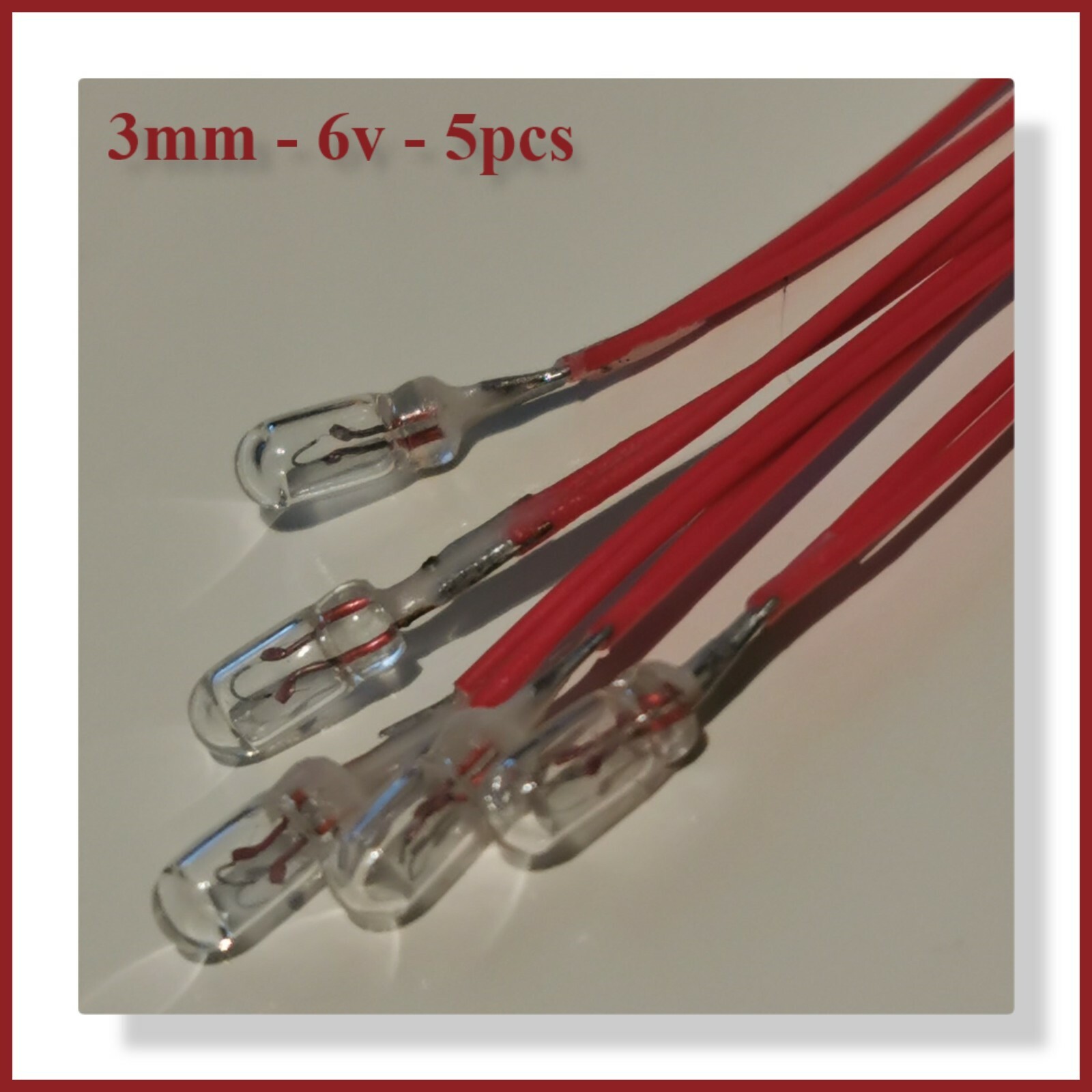 Grain of Wheat Bulbs 3mm - 6v (5pcs or 10pcs) Warm White | eBay