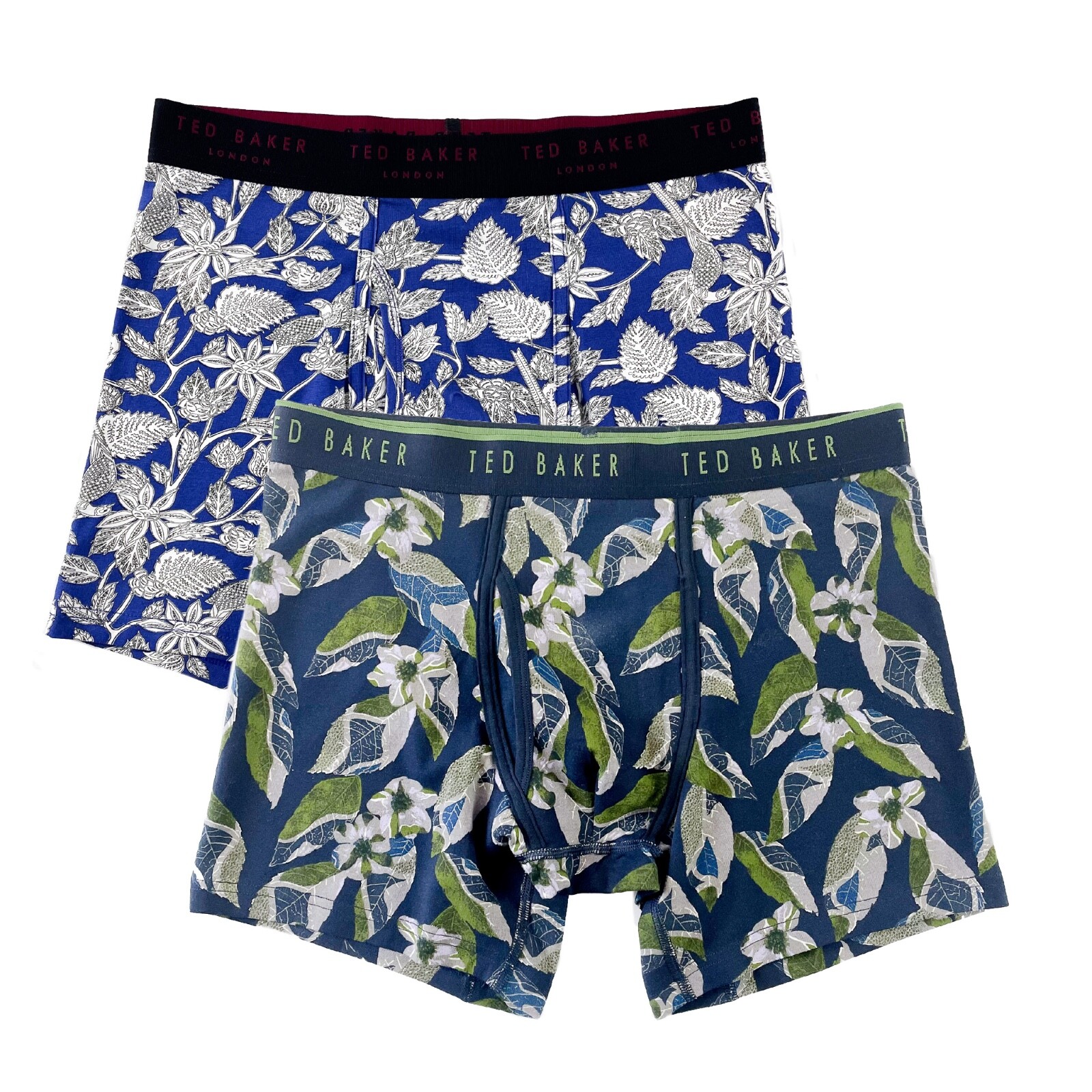 Ted Baker Men's Boxer Briefs 2-Pack Print Cotton Stretch Keyhole Fly ...