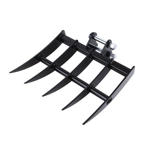 Soil Removal Rake Attachment for Mini Excavator 19.3" Width 3 Ton ...