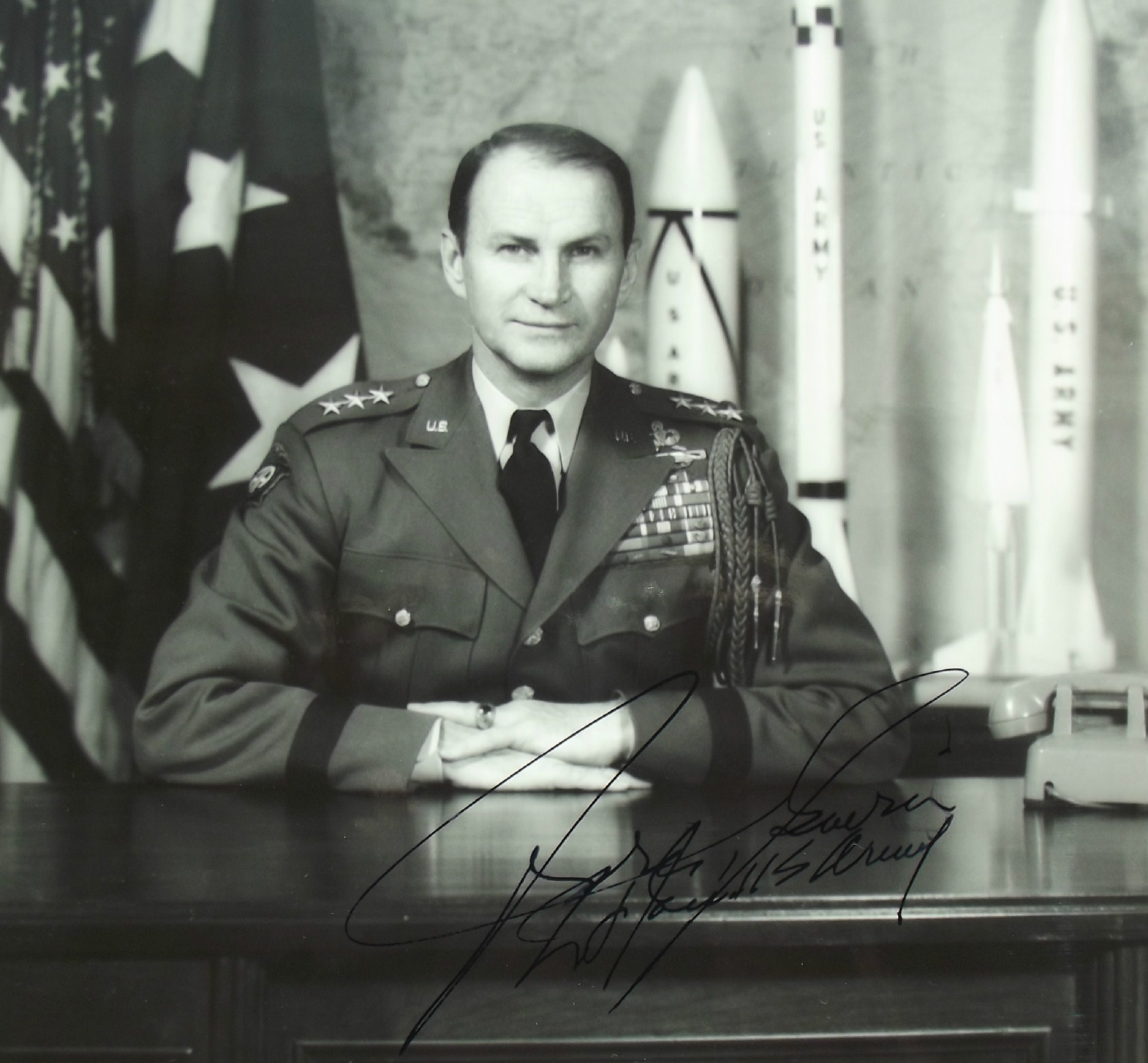 General James M. Gavin Signed Formal Photograph WW II 82nd Airborne ...