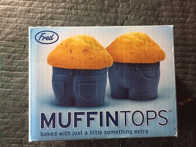 Set Of 4 Muffin-Tops Cupcake Muffin Molds Silicone Baking Cups Novelty ...