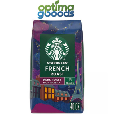 Starbucks Dark French Roast Ground Coffee 40 oz Bag – Bold & Intense ...
