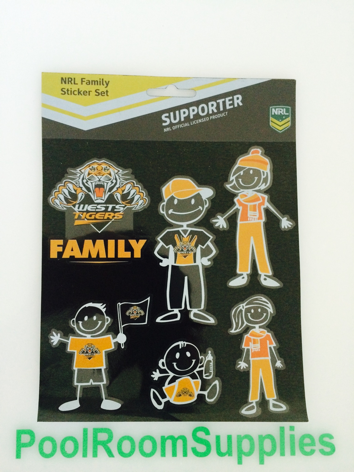 NRL Wests Tigers FAMILY Car Sticker Sheet Father's Day Gifts | eBay