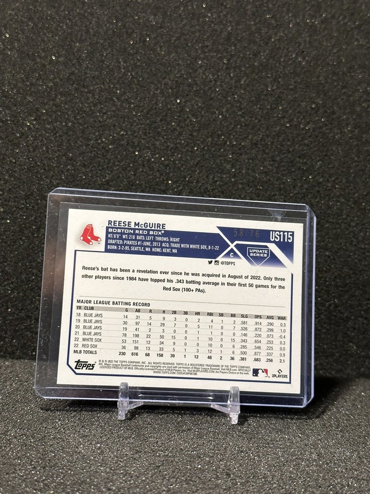 2023 Topps Update Series US115 Reese McGuire Independence Day 58/76 ...