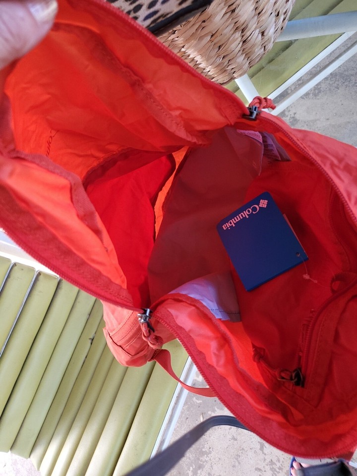 NWT Columbia Packable Lightweight 21L Orange Nylon Backpack Camping | eBay