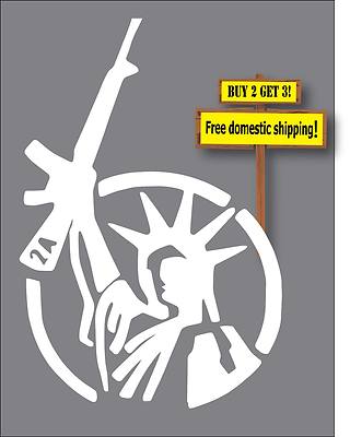Statue Of Liberty With Gun AK47 Gun Rights 2nd Amendment QS4 Decal ...