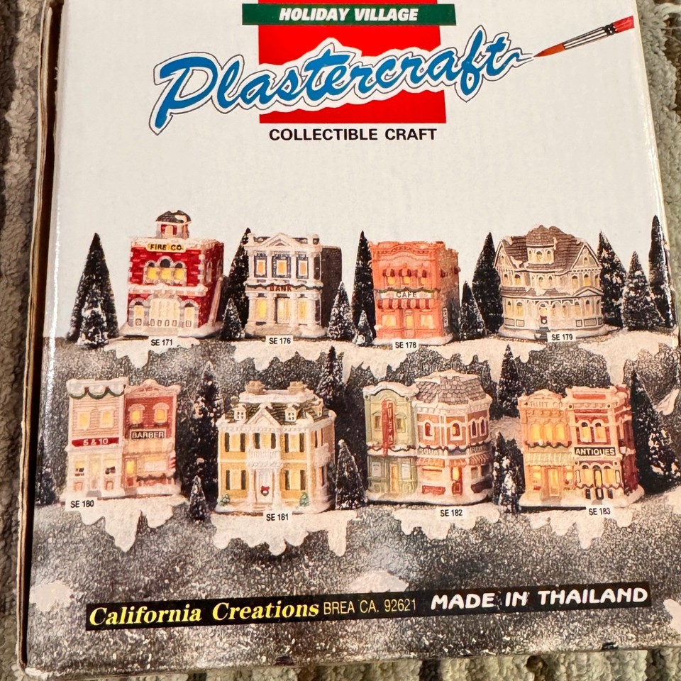 Plastercraft Holiday Village US Post Office Building Collectible Snow ...