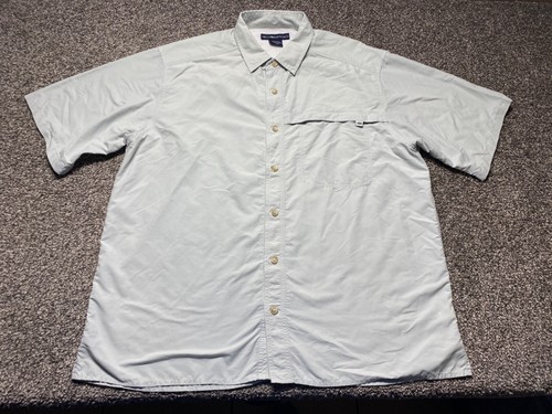 Exofficio Vented Shirt Mens XL Gray Button Up Short Sleeve Chest Pocket ...