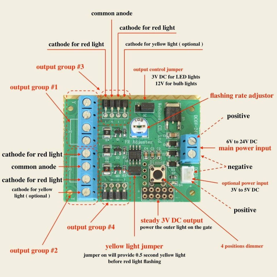 1 x circuit board flasher for grade crossing signals blink alternately ...