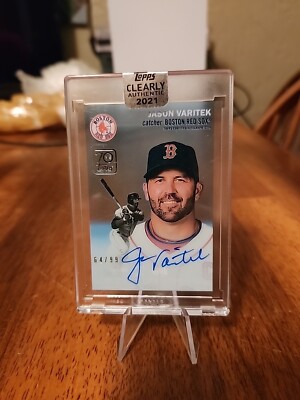 Topps 2021 Clearly Authentic Jason Varitek Signed Auto 64/99 Card | eBay