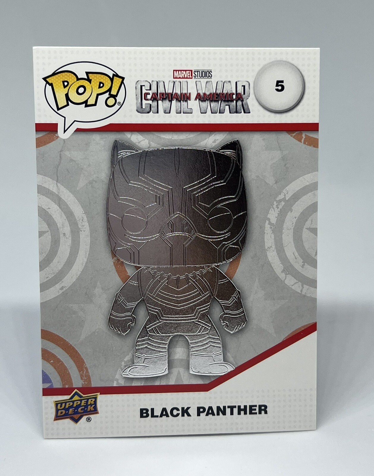 SDCC 2023 Funko Marvel Upper-deck Black Panther Card #5 Silver | eBay