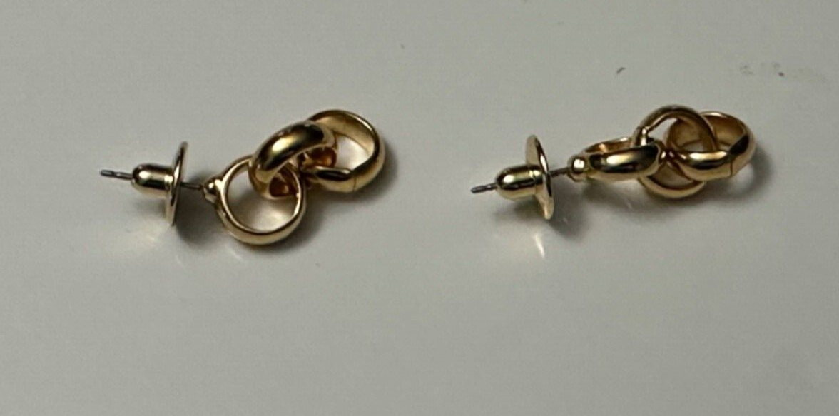 $95.00 BIKO Axel Chainlink Studs - Gold Made in Canada | eBay