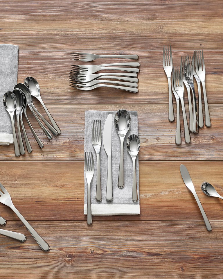 Nambe Aura 45 Piece Stainless Steel Flatware Cutlery Set - Service For ...