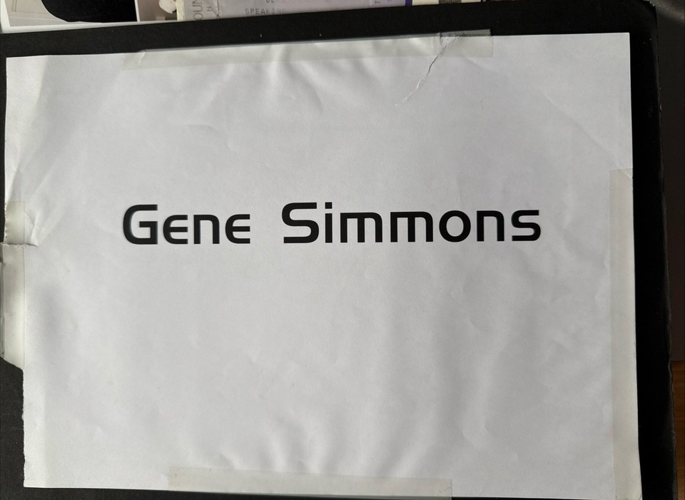 GENE SIMMONS OWN DRAWING Artwork His Make Up On Rove’s , Virgin Voyeur ...