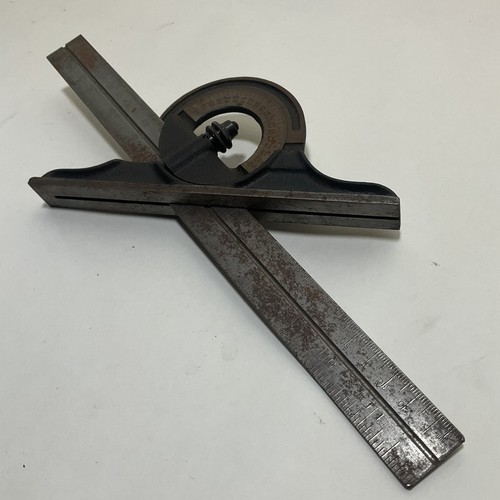 Starrett combination square with a protractor head | eBay