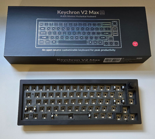 Keychron V2 Max QMK/VIA Wireless Mechanical Keyboard - Barebones Knob ...